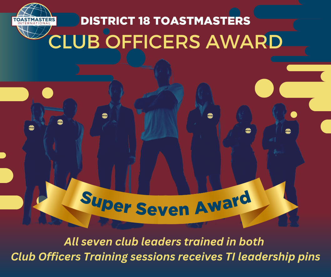 Club Officers Training - District 18 Toastmasters