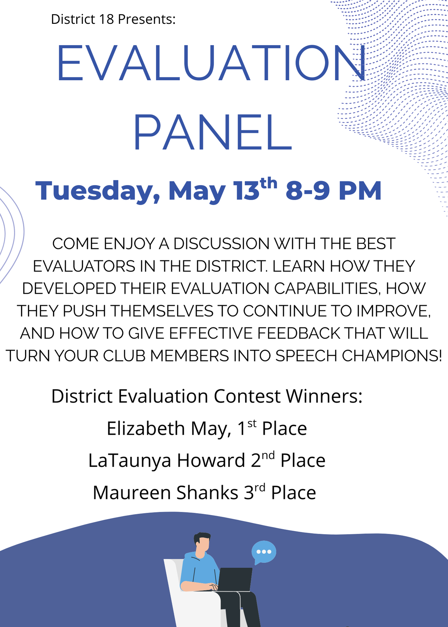 Evaluation panel - District 18 Toastmasters